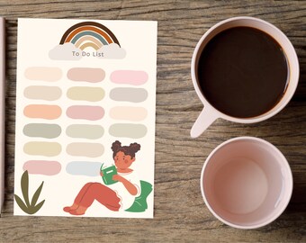 Colouring to Do List to Do List Fun to Do List Planner Digital Download ...