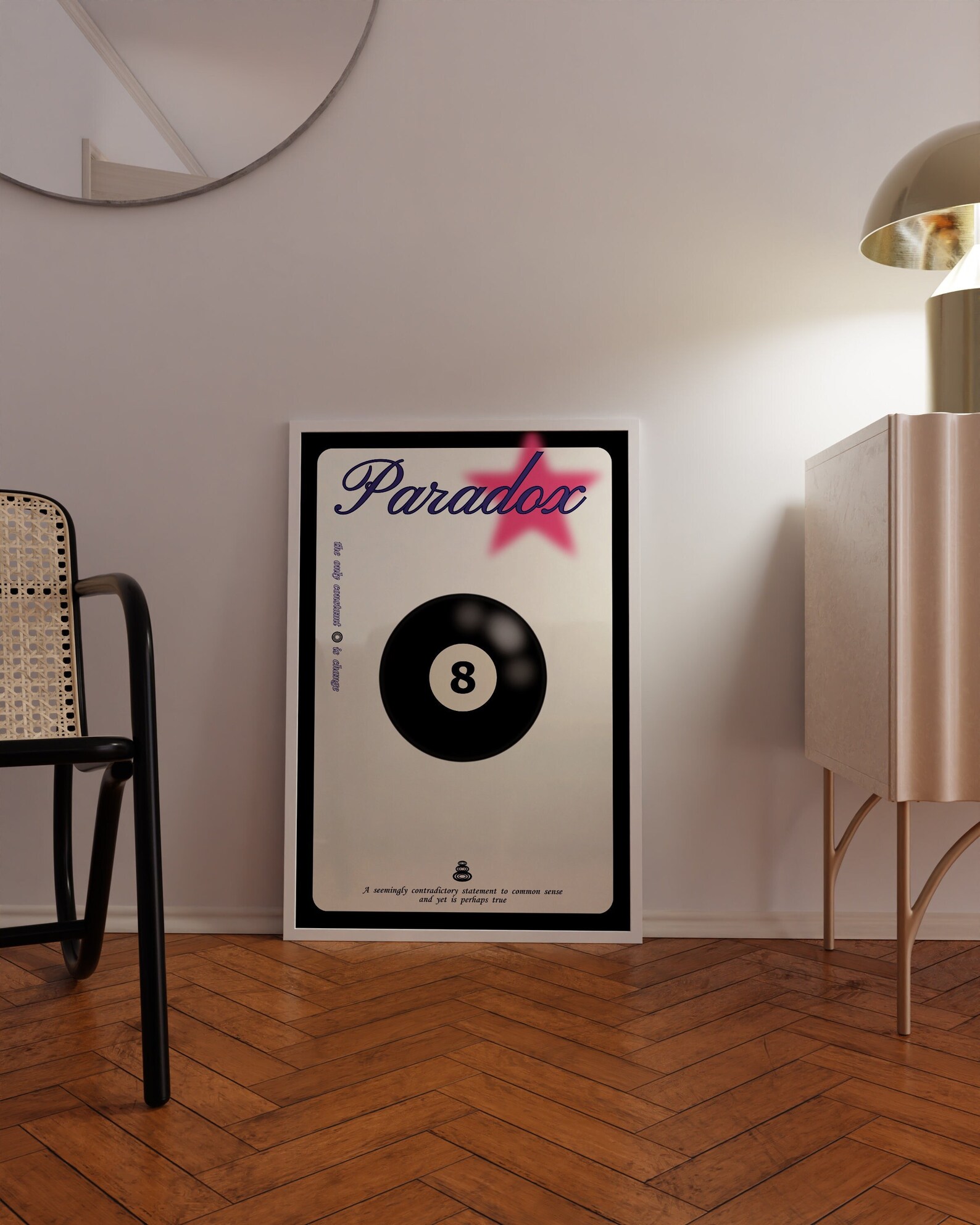 Aesthetic Trendy Retro Eight Ball Wall Art | 8 Ball Poster | Lucky ...