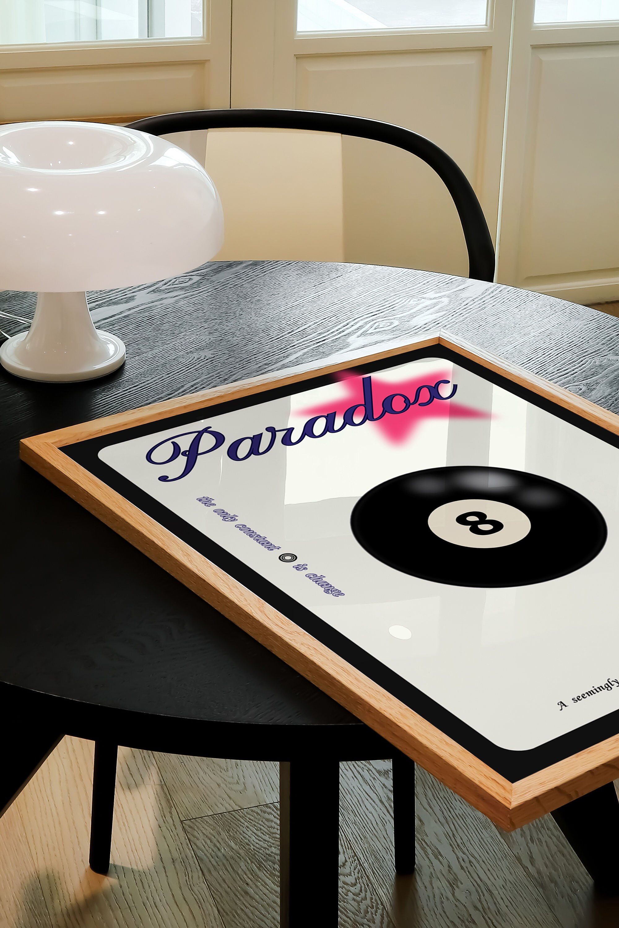Aesthetic Trendy Retro Eight Ball Wall Art | 8 Ball Poster | Lucky ...