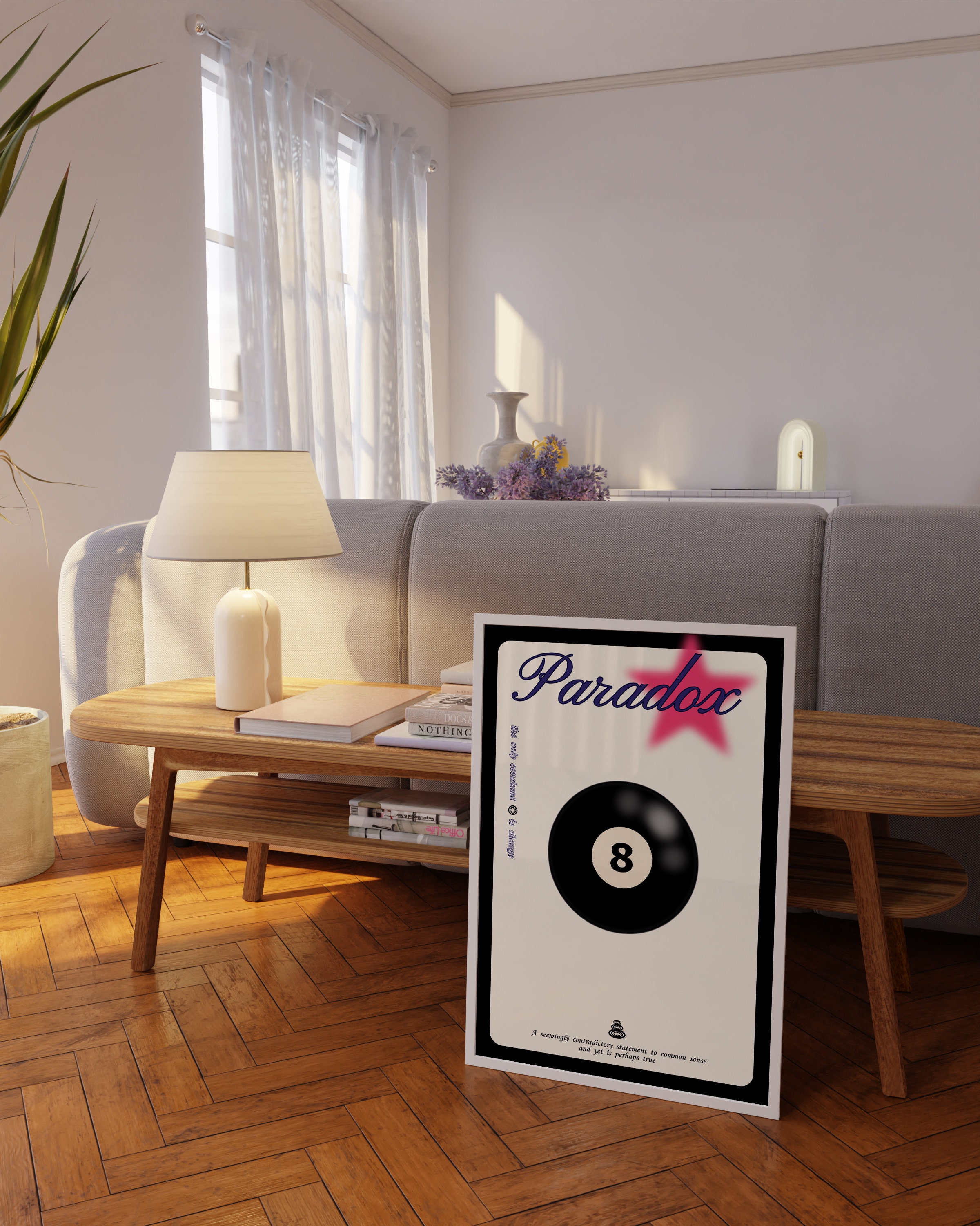 Aesthetic Trendy Retro Eight Ball Wall Art | 8 Ball Poster | Lucky ...