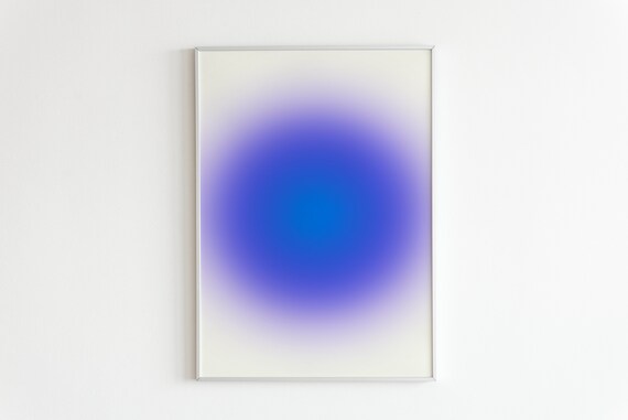 Blue Glowing Gradient Wall Art Printable Gradient Wall Art - Etsy