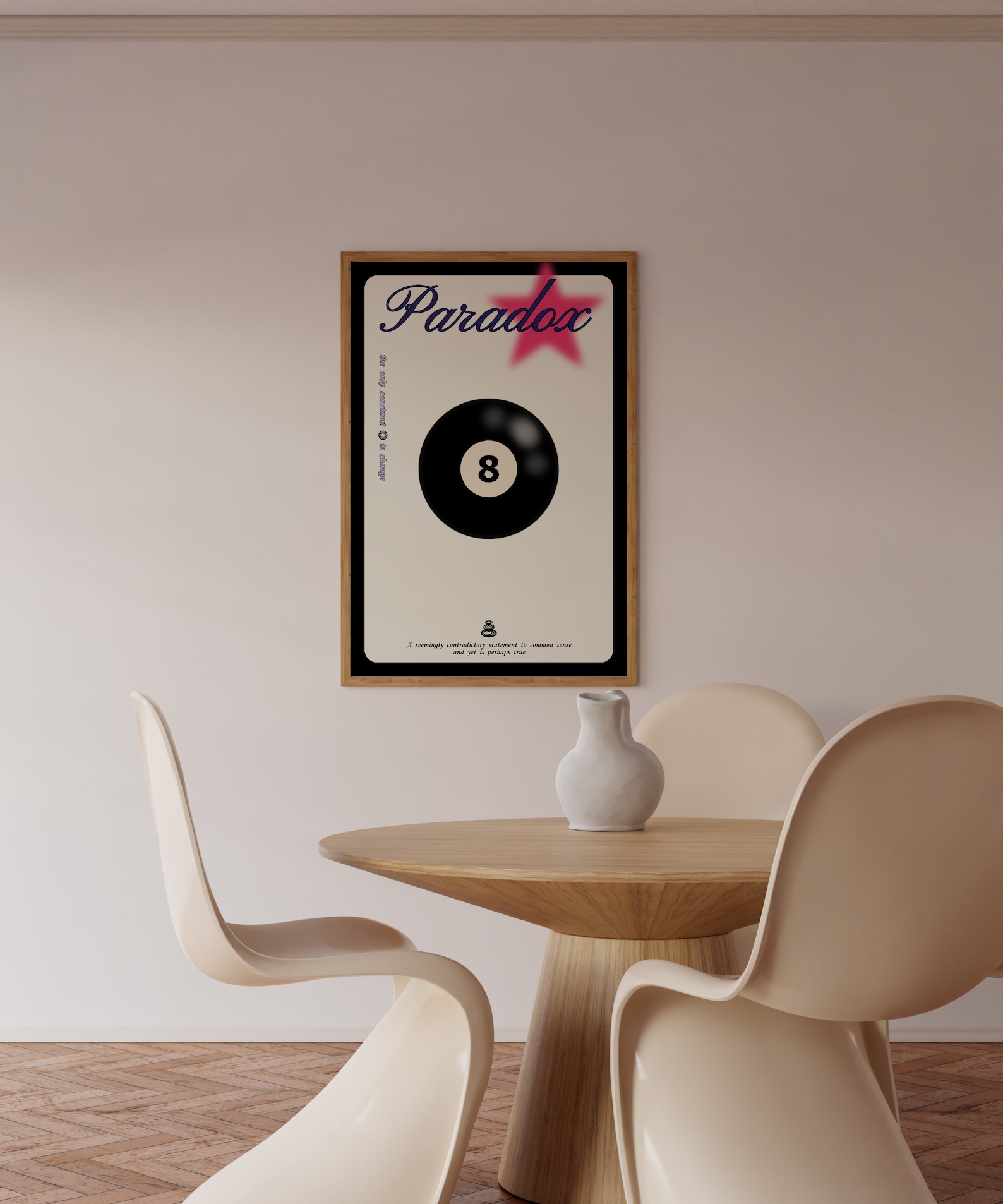 Aesthetic Trendy Retro Eight Ball Wall Art | 8 Ball Poster | Lucky ...