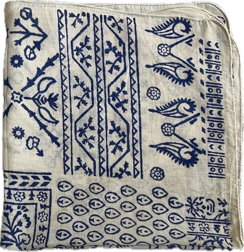 Organic Handcrafte Bandana, Handmade Hand Block Print Super Soft Cotton ...