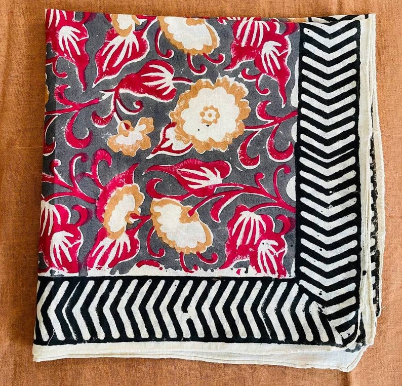 100% Cotton Bandana Face Cover Neckerchief Head-wrap Vintage Napkin ...