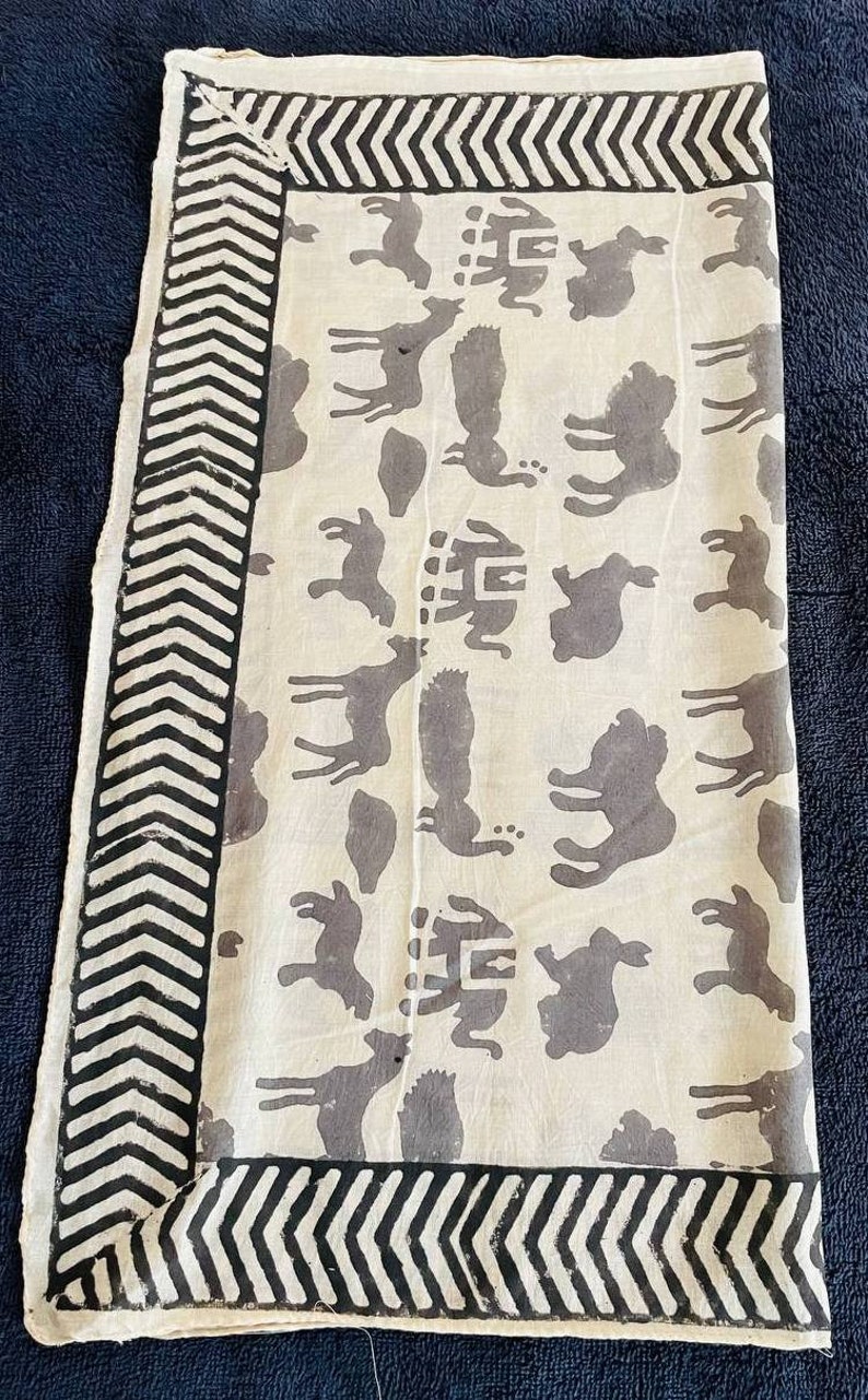 Bandana Scarf Handmade Hand Block Print Natural Casual Dinner - Etsy