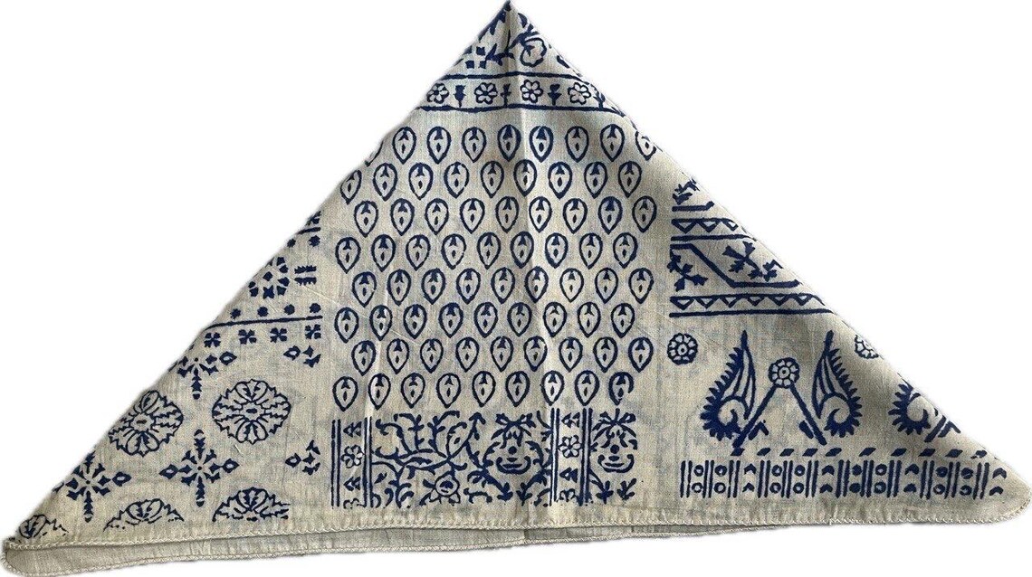 Organic Handcrafte Bandana, Handmade Hand Block Print Super Soft Cotton ...