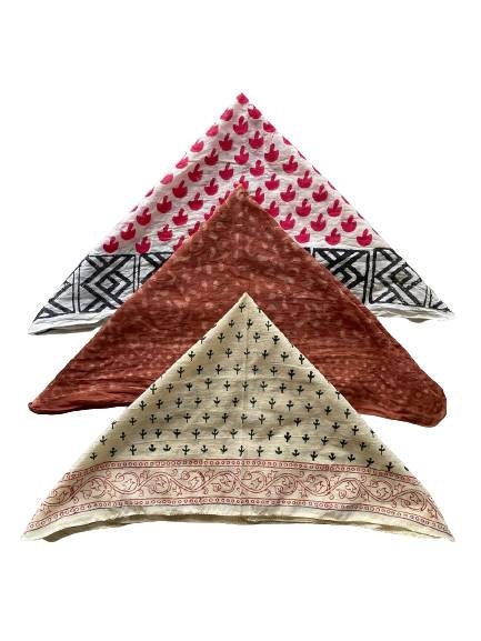 Set of 3 Organic Cotton Bandana Moselle Bandana Scarf - Etsy UK