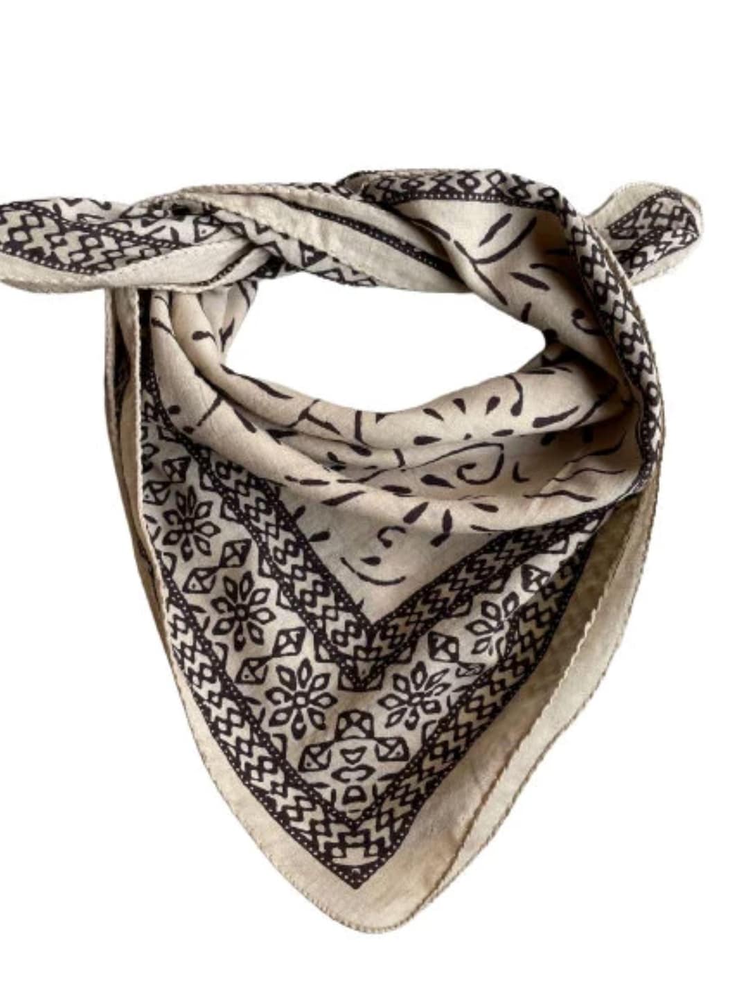 100% Cotton Bandana Face Cover Neckerchief Head-wrap Vintage Napkin ...