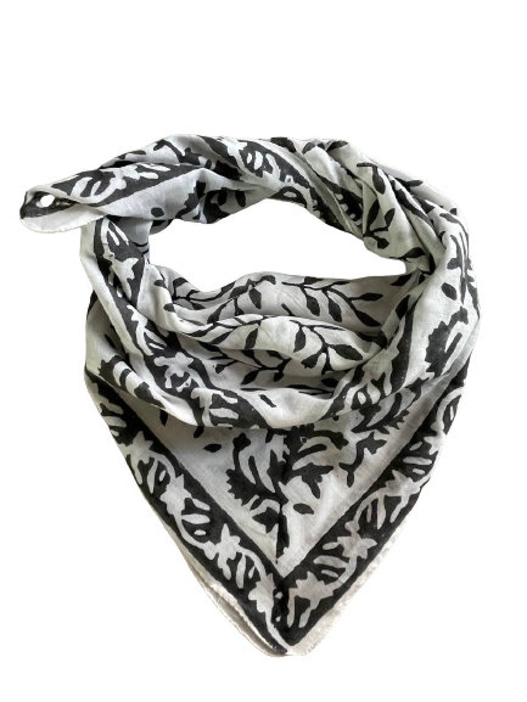 Cotton Bandana, Square Cotton Scarf, Men Women Bandana, Brown Cotton ...