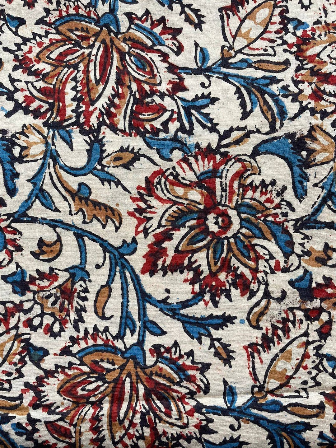 Indian Block Print Fabric, Hand Stamped Printing Fabric by the Yard ...