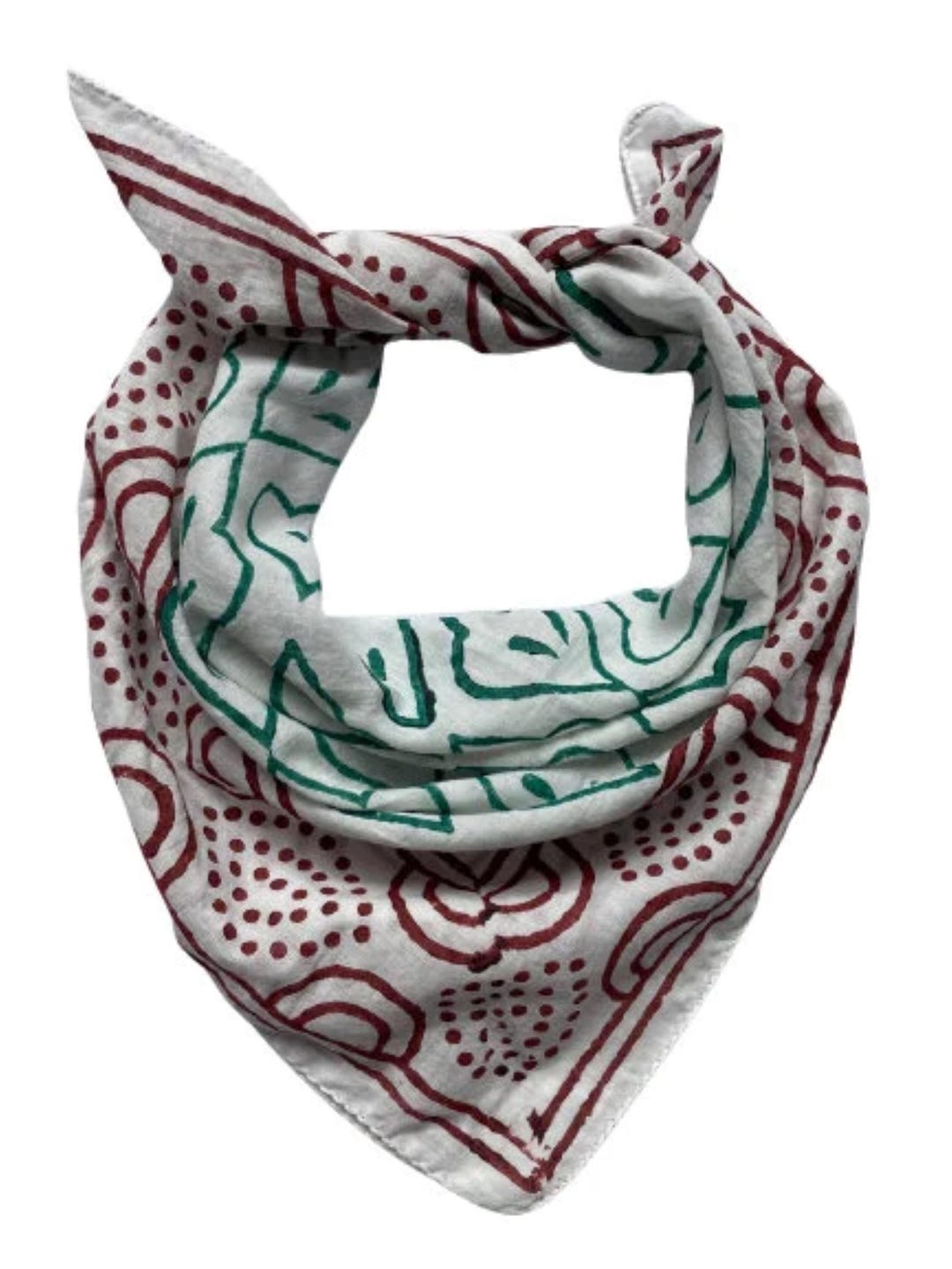 100% Cotton Bandana Face Cover Neckerchief Head-wrap Vintage Napkin ...