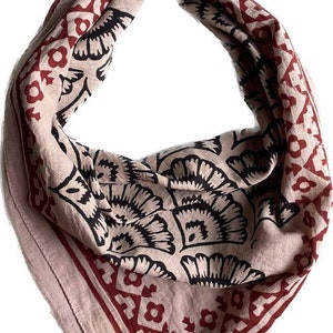 Bandana Scarf Handmade Hand Block Print Gamayun Bandana in - Etsy