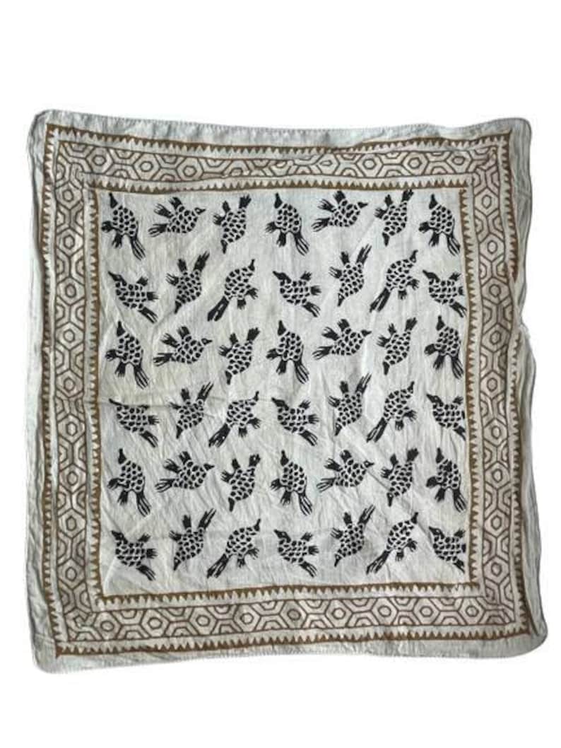 Bandana Scarf Handmade Hand Block Print Gamayun Bandana in - Etsy