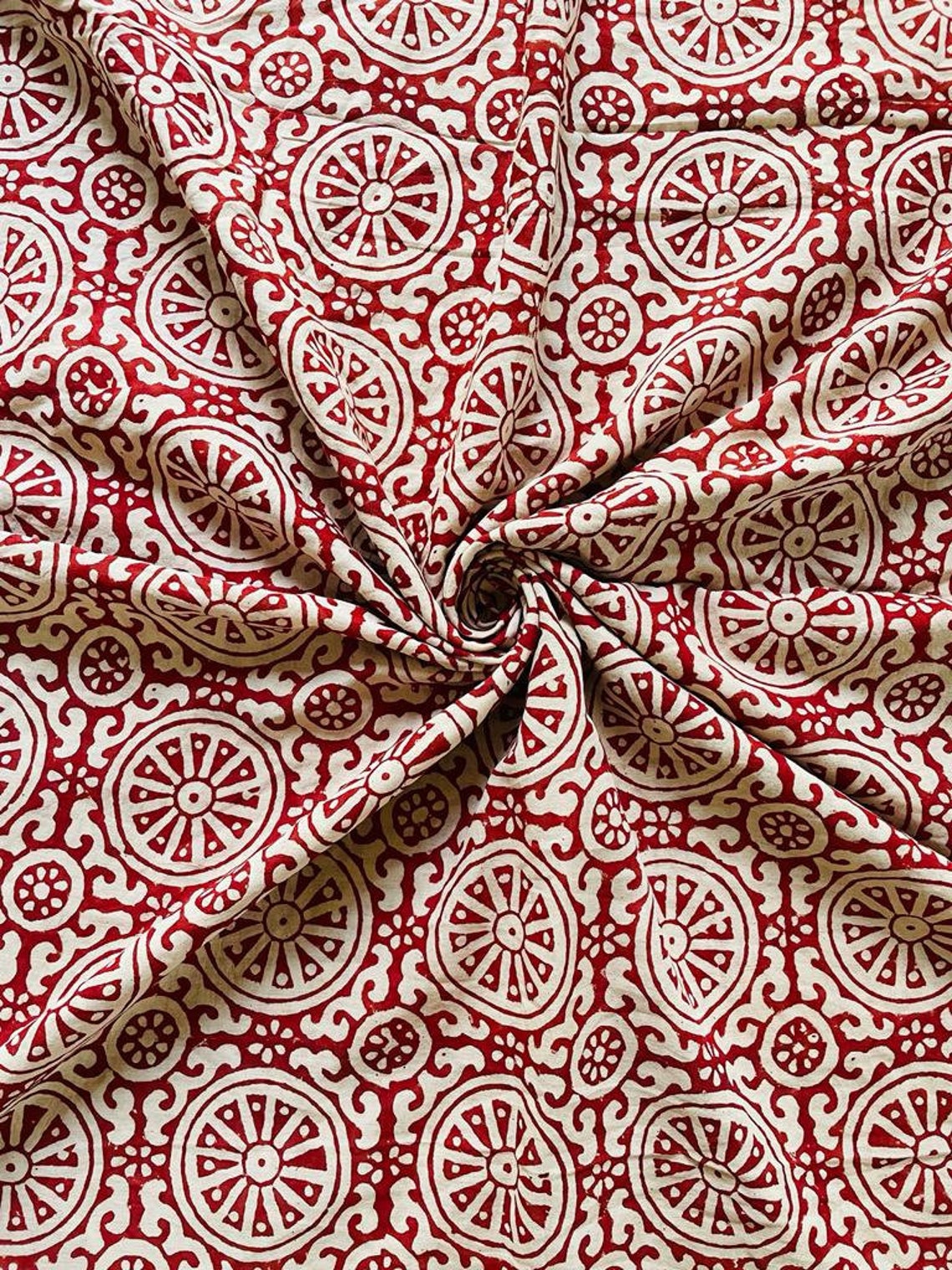 Indian Block Print Indian Cotton Hand Stamped Printing by - Etsy