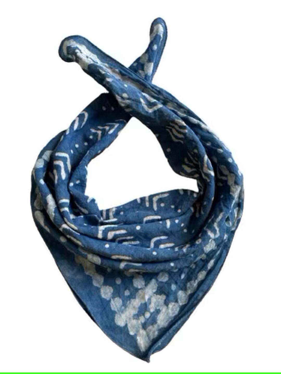 Hand Block Print Cotton Bandana: Bohemian Neck Scarf - Etsy
