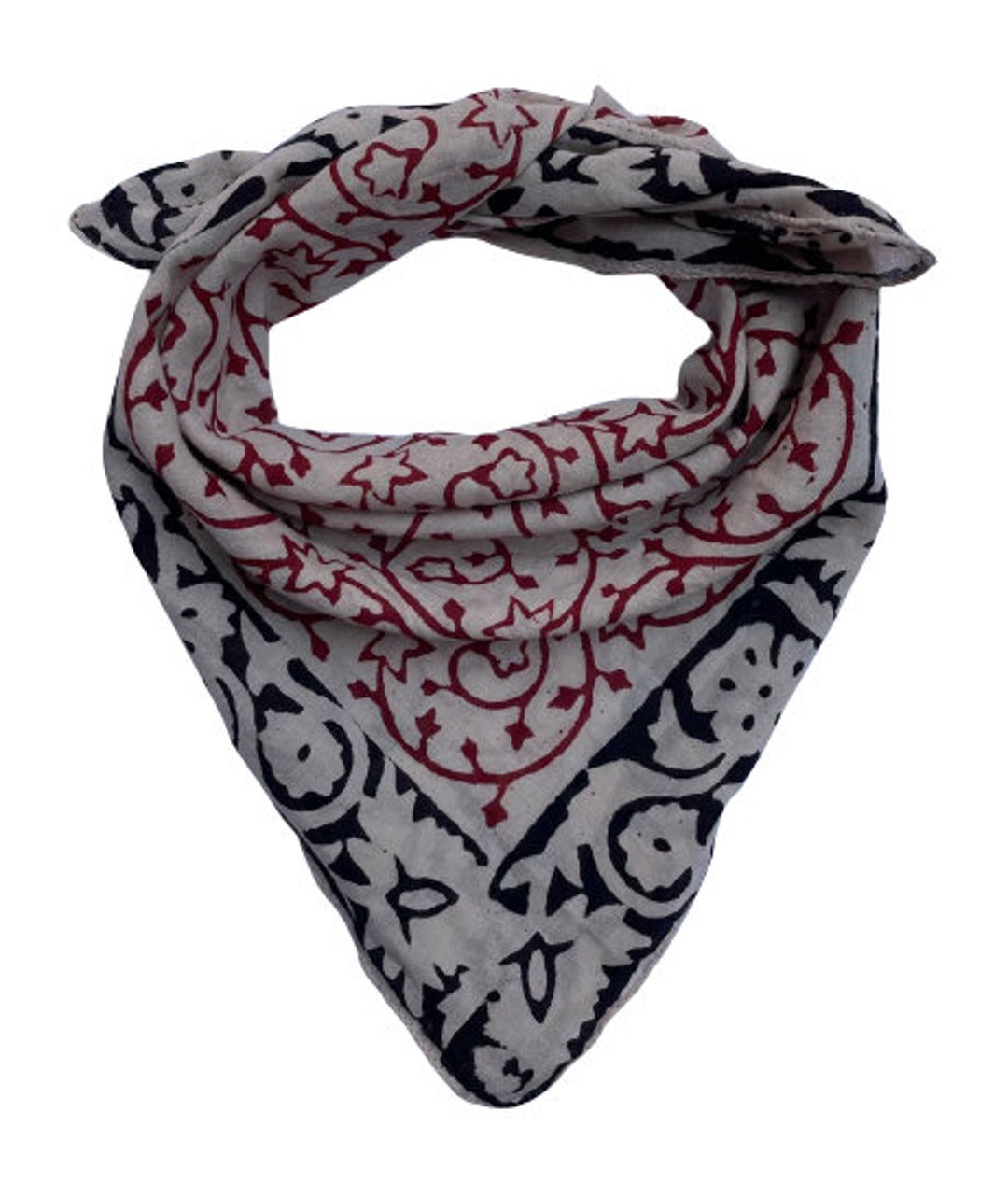 100% Cotton Bandana Face Cover Neckerchief Head-wrap Vintage Napkin ...