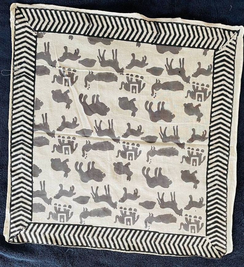 Bandana Scarf Handmade Hand Block Print Natural Casual Dinner - Etsy