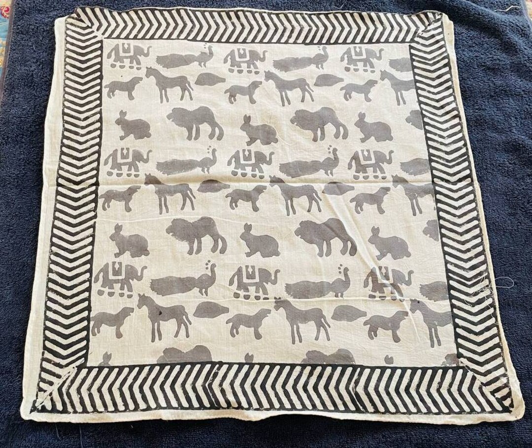 Bandana Scarf Handmade Hand Block Print Natural Casual Dinner - Etsy