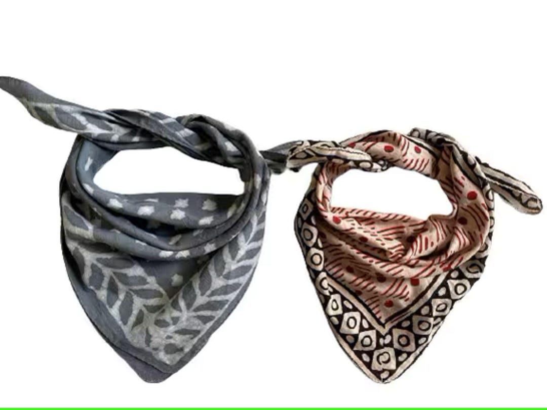 100% Cotton Bandana Face Cover Neckerchief Head-wrap Vintage Napkin ...