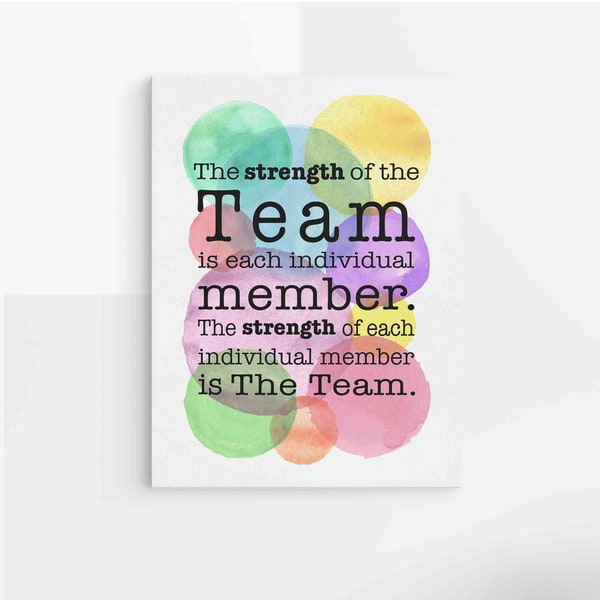 Teamwork Wall Art - Etsy