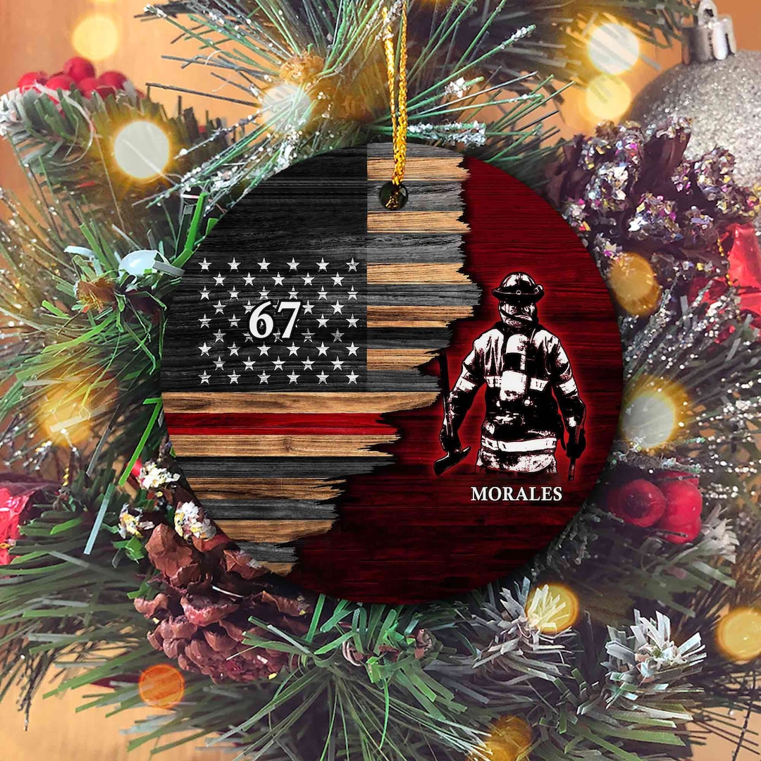 Personalized Firefighter Ornament, Firefighter Ornament, Gift for ...