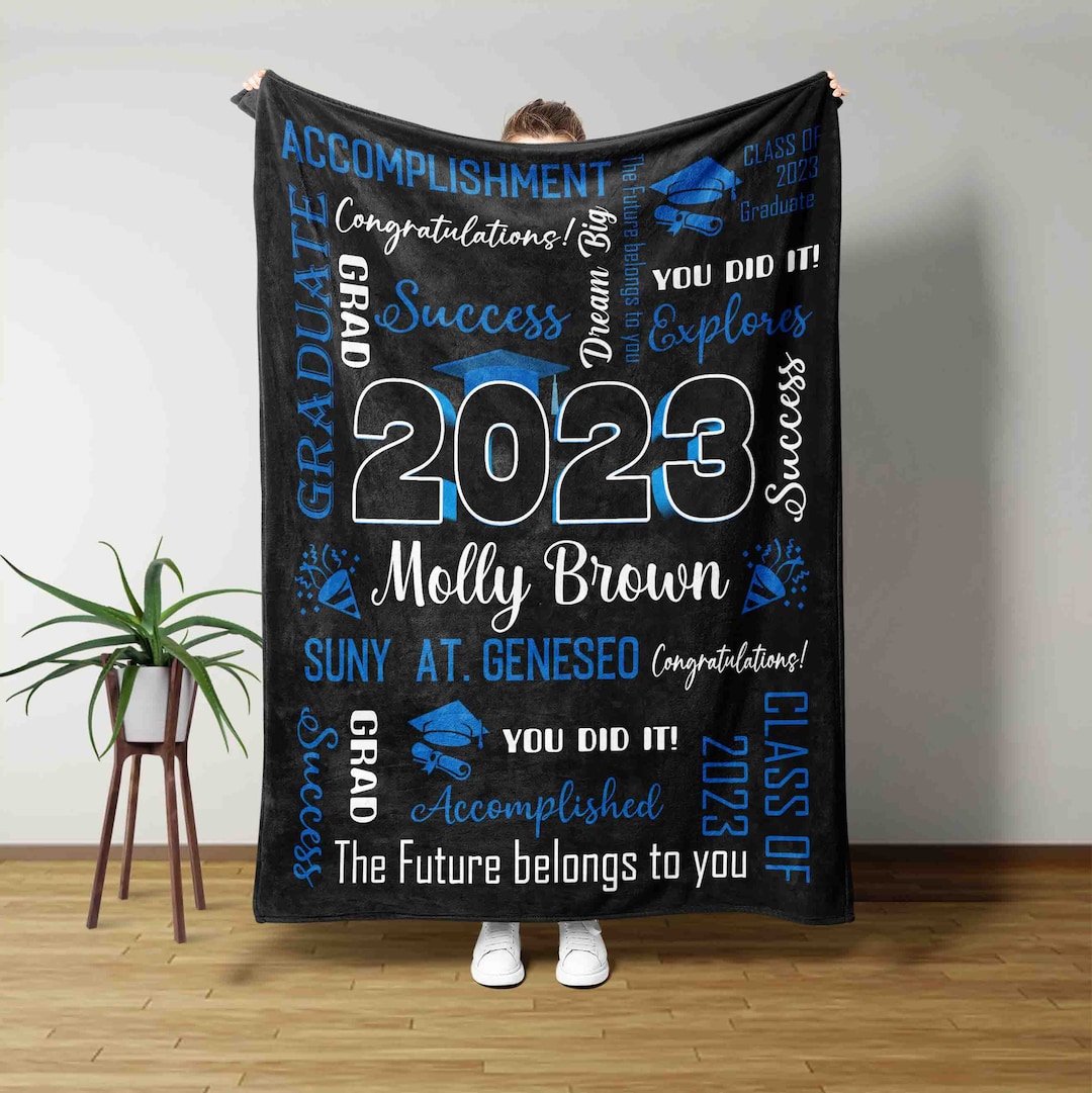 Personalized Graduation Blanket Congratulations Graduate - Etsy