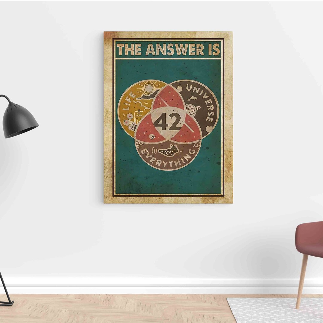 42 the Answer to Life the Universe and Everything Poster - Etsy