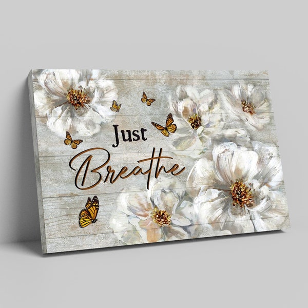Just Breathe Canvas Wall Art - Etsy