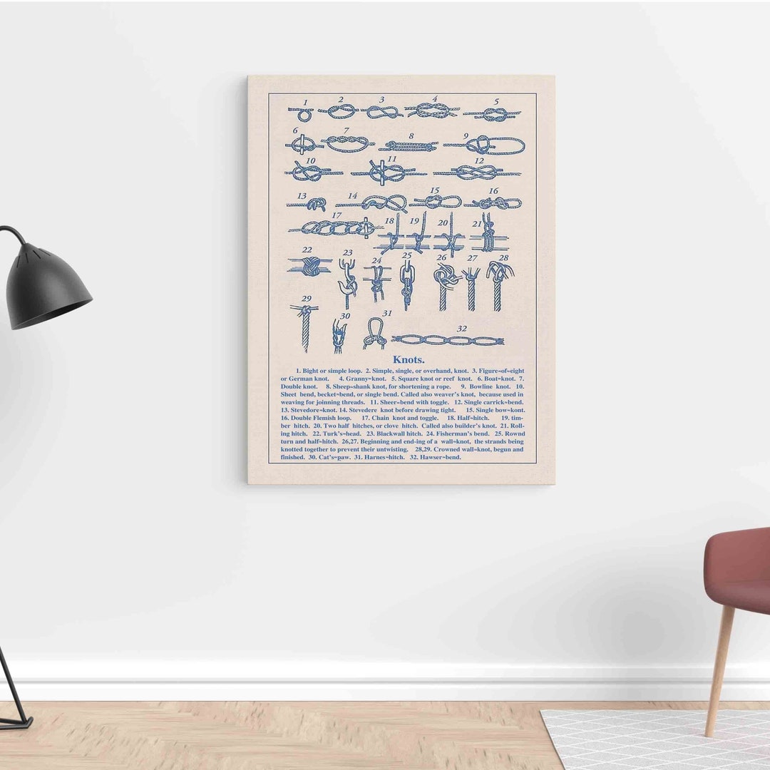 Sailor Knots Poster Knots Art Canvas Canvas Knots Print - Etsy