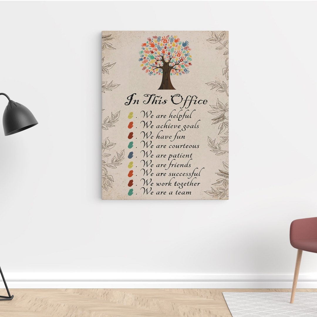 In This Office Canvas Office Decor Poster Team Spirit - Etsy