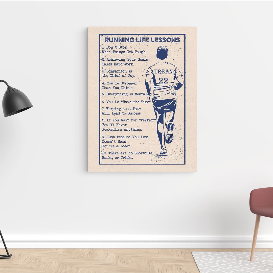 Running Life Lesson Canvas, Custom Runner Canvas, Running Lover Canvas ...