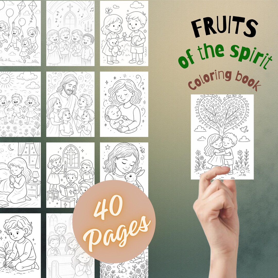 Fruits of the Spirit Coloring Pages for Kids | Galatians 5:22–23 Bible ...