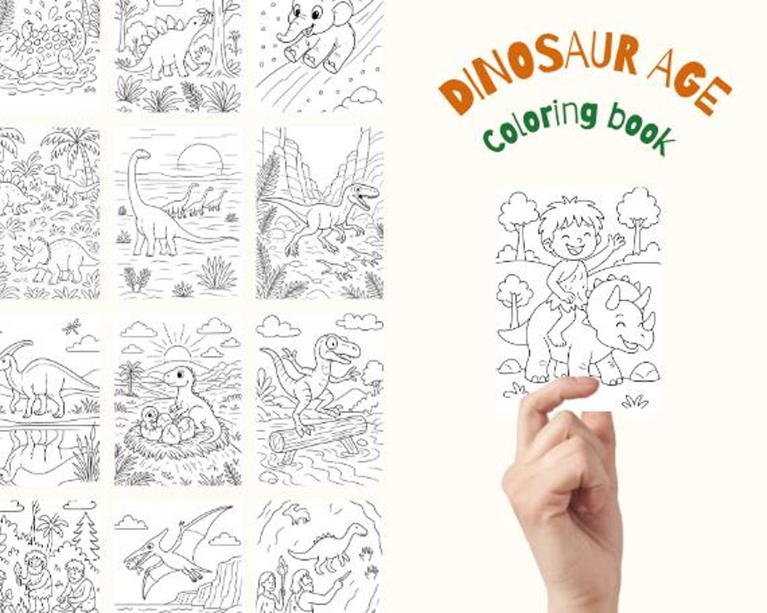 Dibujos para colorear de la era de los dinosaurios para niños | 40 ...