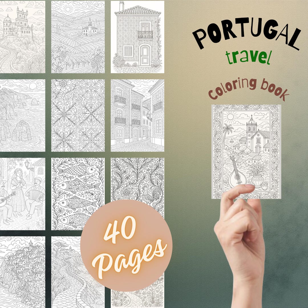 Portugal Coloring Pages PDF | 40 Whimsical Travel Coloring Sheets ...