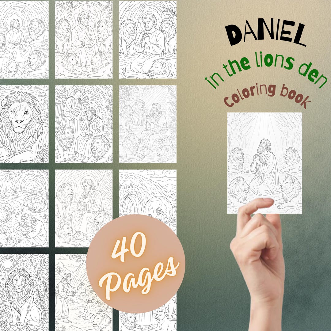 Daniel in the Lions Den Coloring Pages | Bible Story Coloring Pages ...