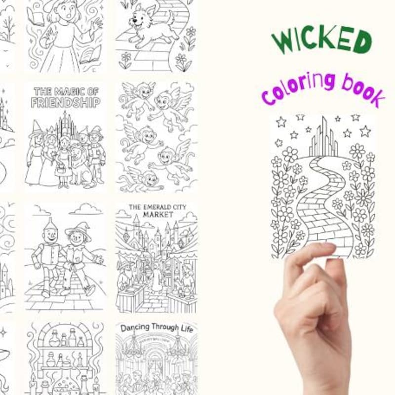 Wicked for Good Colouring - Etsy