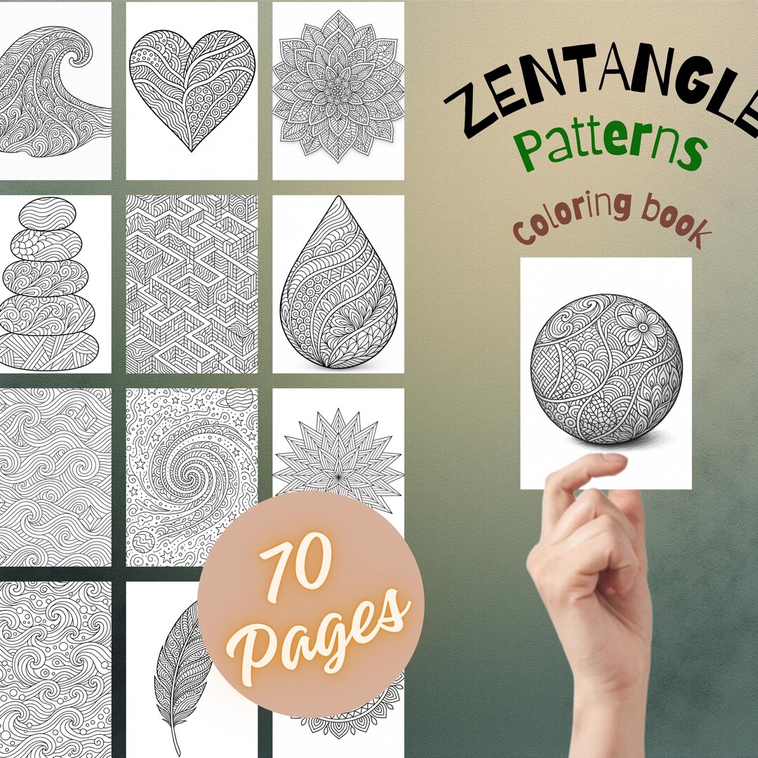 Zentangle Coloring Pages | 70 Intricate Printable Designs for Adults ...