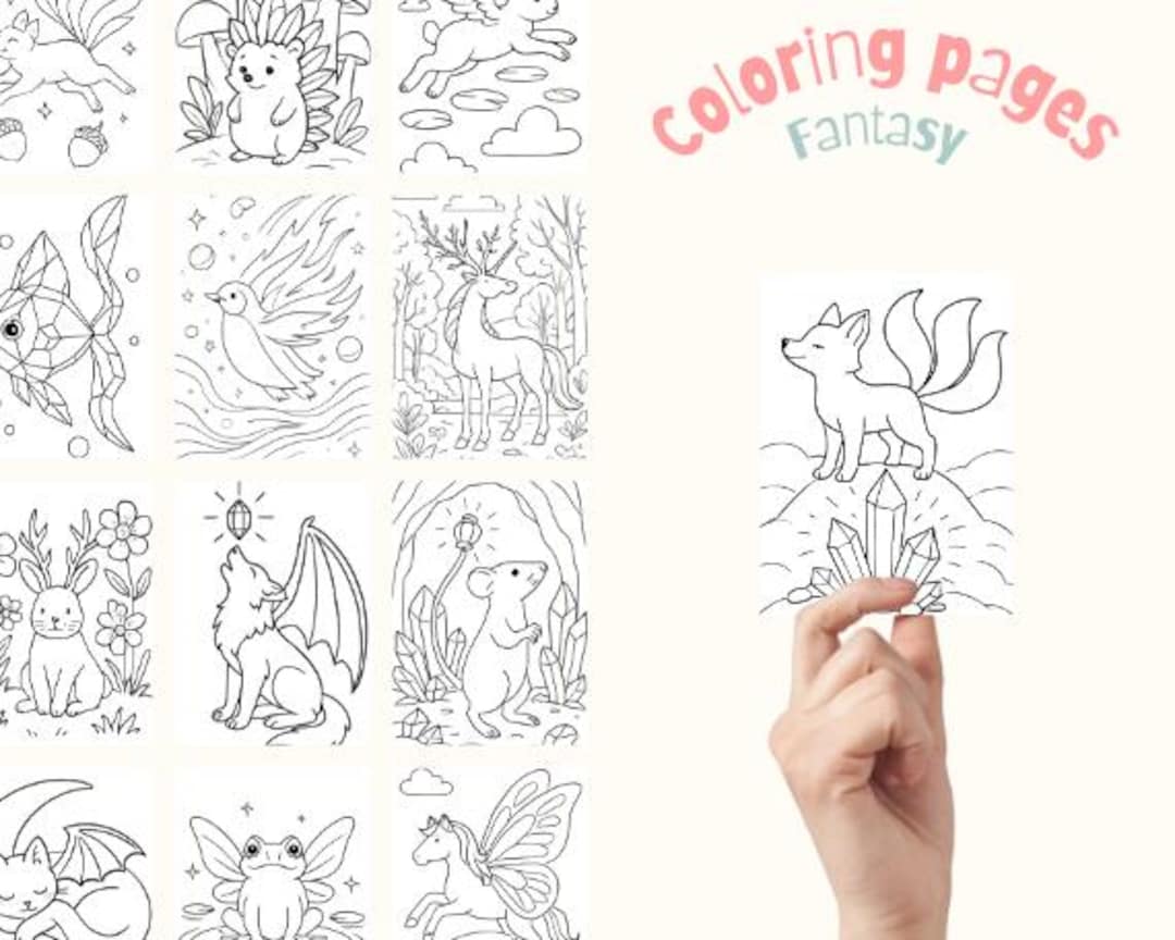 25 Fantasy Animals Coloring Pages | Printable Mythical Creatures for ...