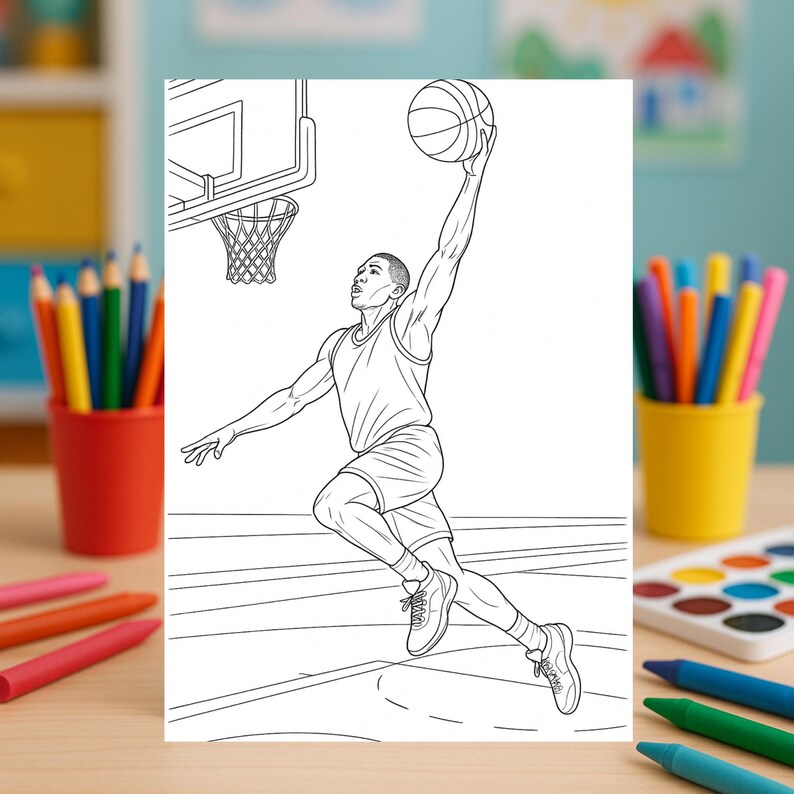 40 Realistic Basketball Coloring Pages | Sports Coloring Book for ...