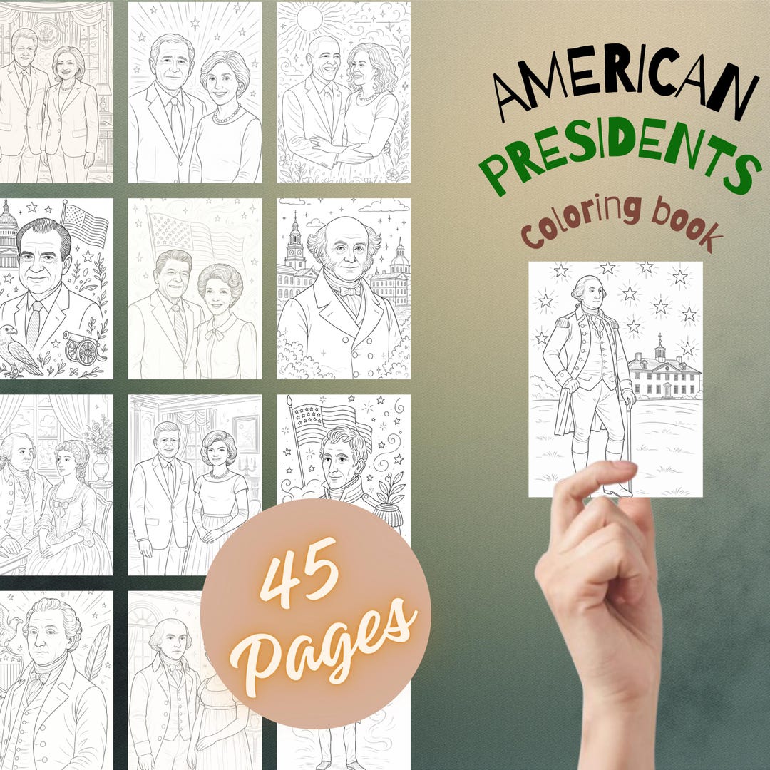 American Presidents Coloring Pages | U.S. History Printable PDF ...