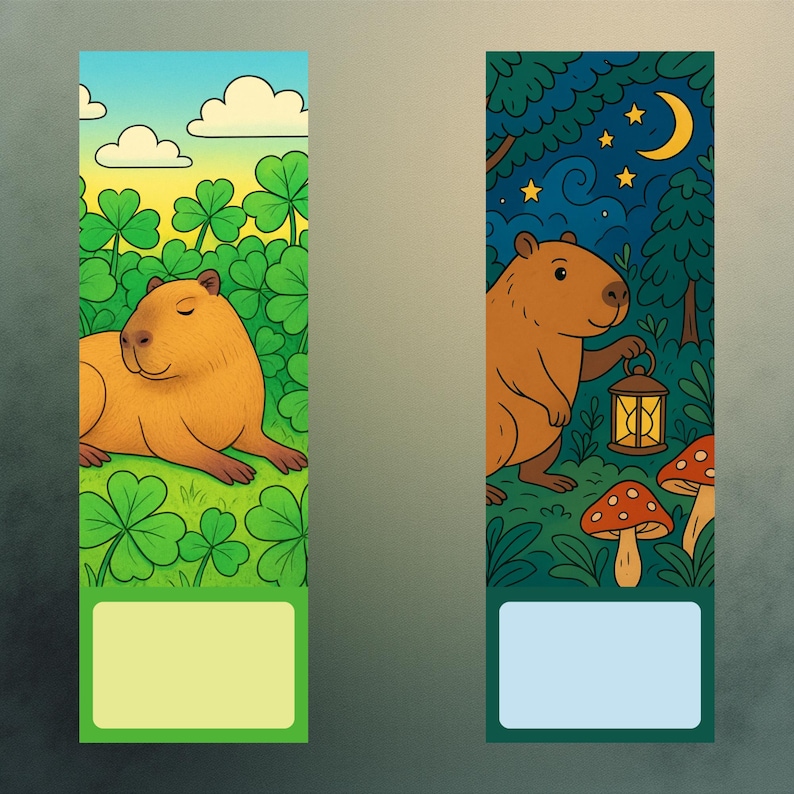 10 Kawaii Capybara Bookmarks | Cute Coco Wyo Style Printable | Adorable ...