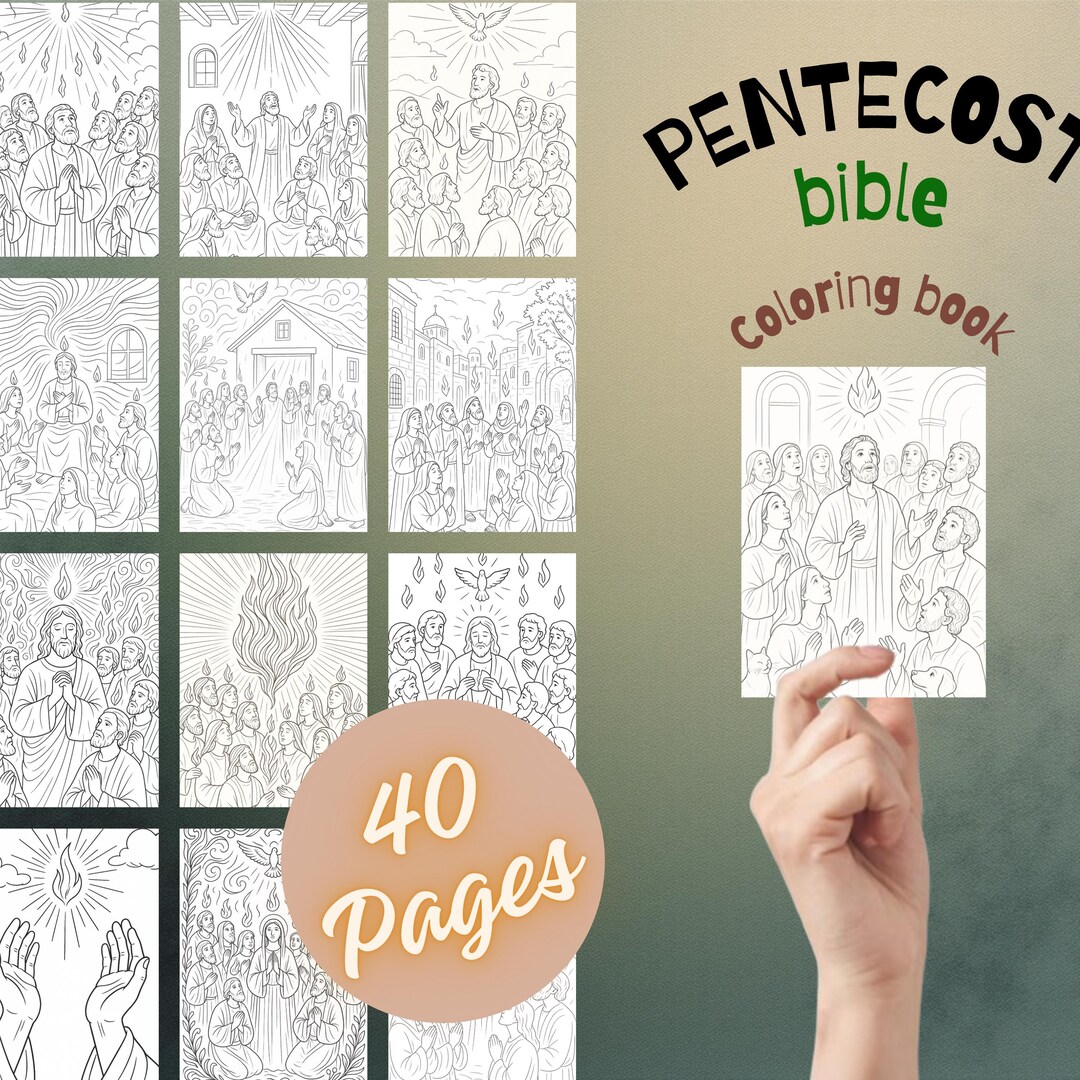 Pentecost Coloring Pages Christian | Bible Story Coloring Pages | Holy ...