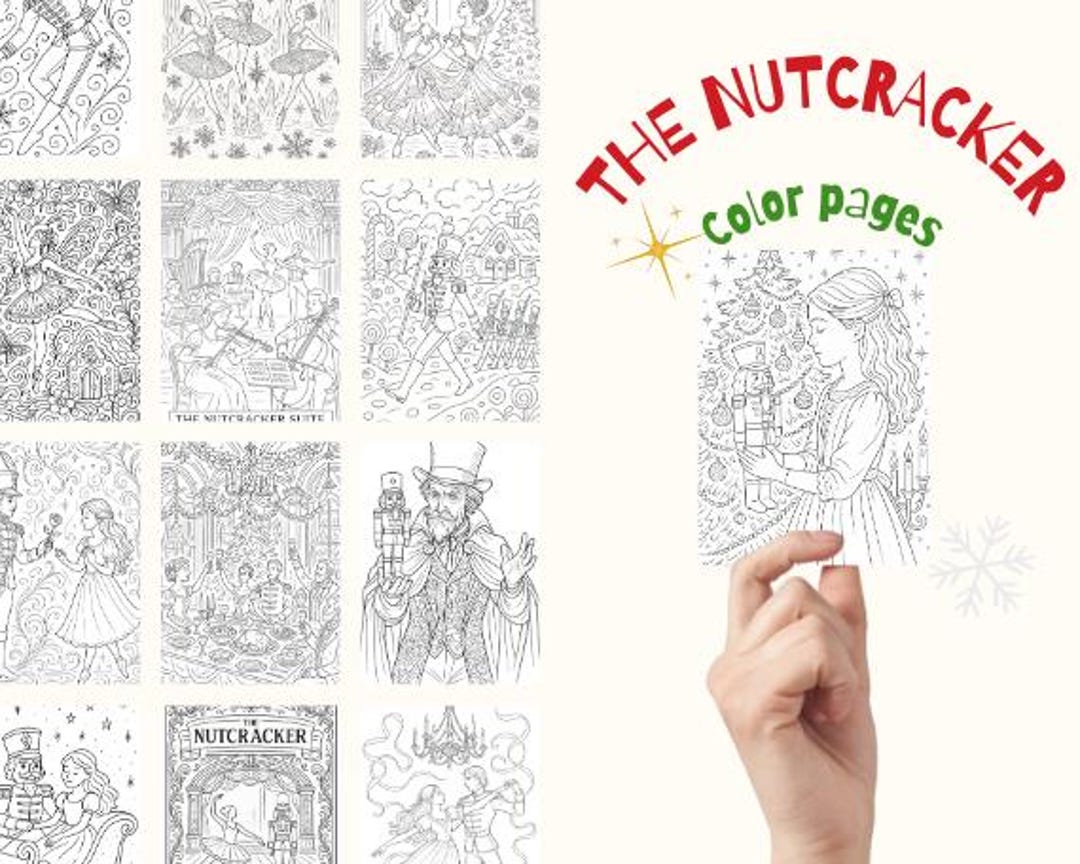 40 the Nutcracker Ballet Coloring Pages for Adults | Elegant Christmas ...