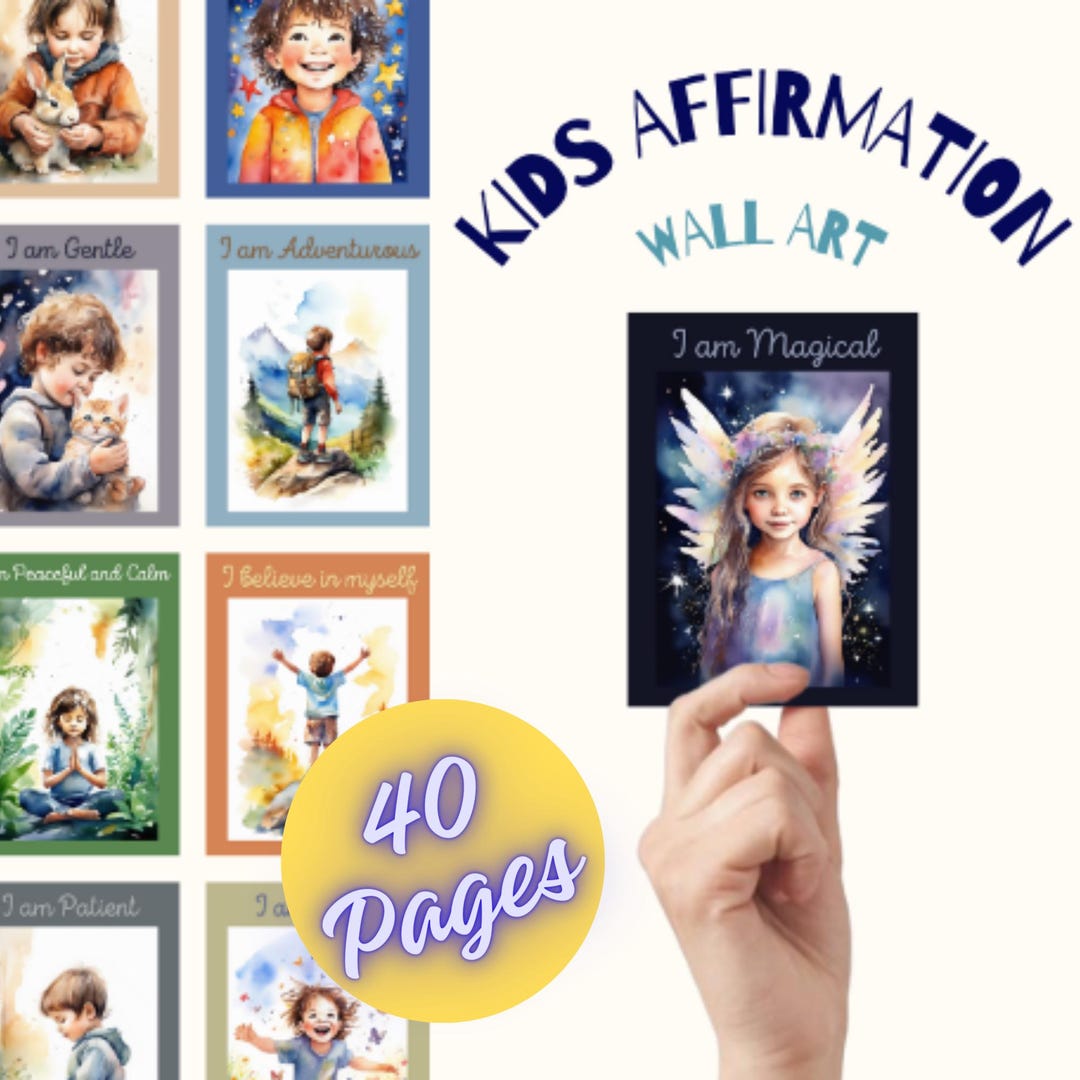 Positive Affirmation Wall Art for Kids | 40 Inspirational Nursery ...