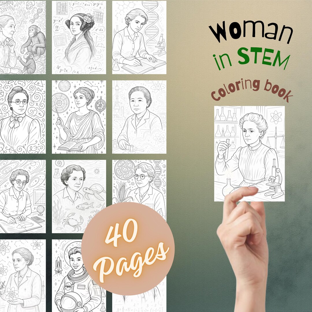 Women in STEM Coloring Pages for Kids & Teens | 40 Inspirational ...