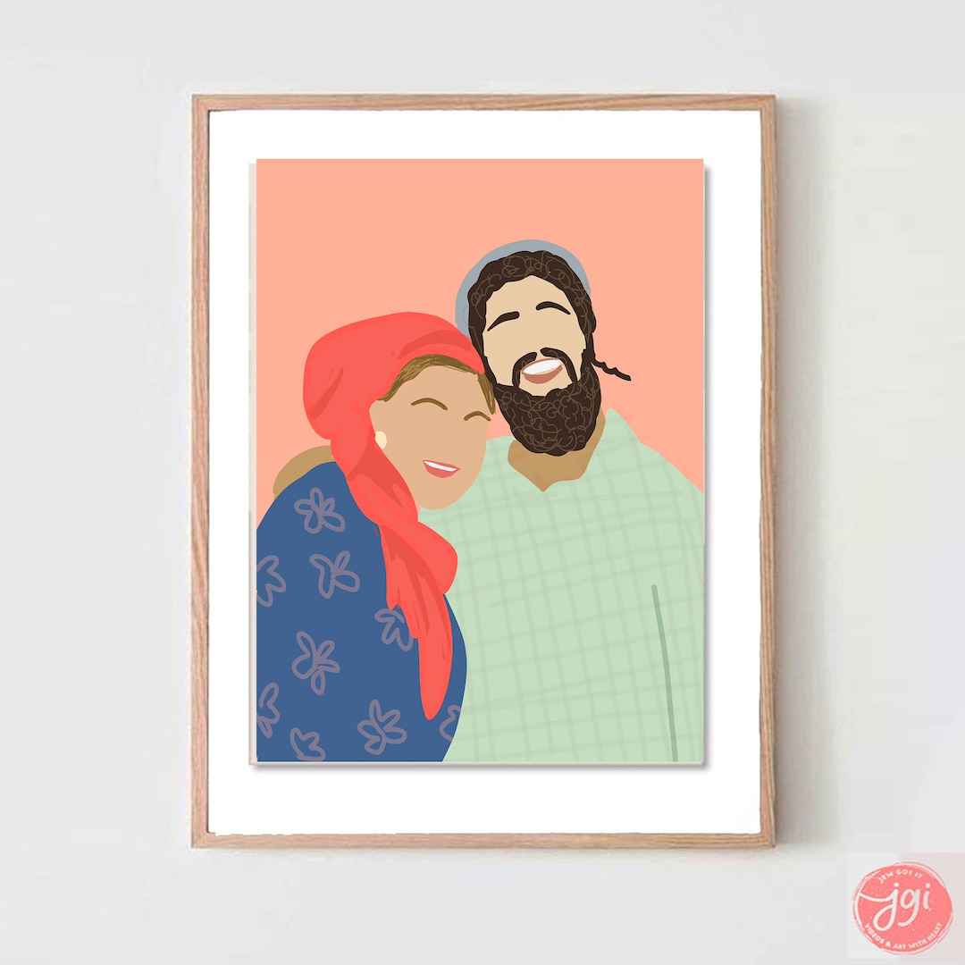 Custom Portrait Hand Drawn Faceless Portrait Print Custom - Etsy