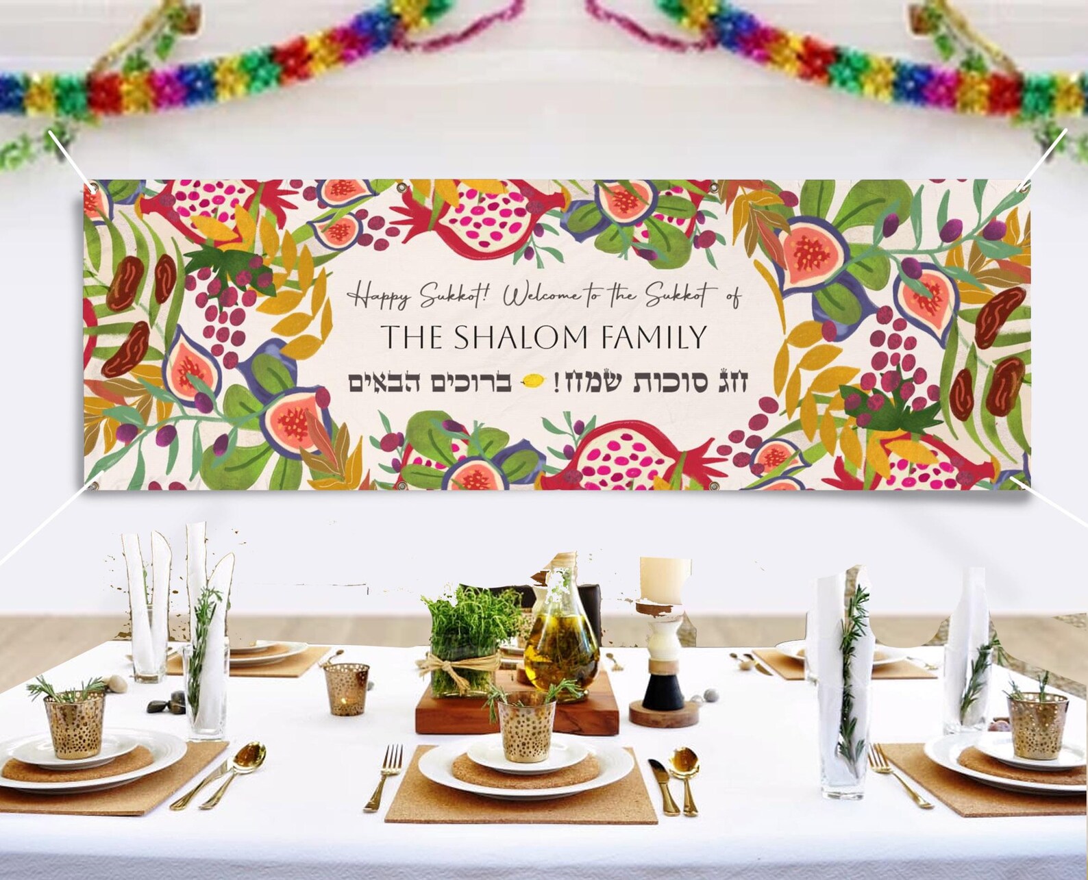 Sukkot Decoration Personalized Wall Art Israel Sukkah Decoration Sukkah ...