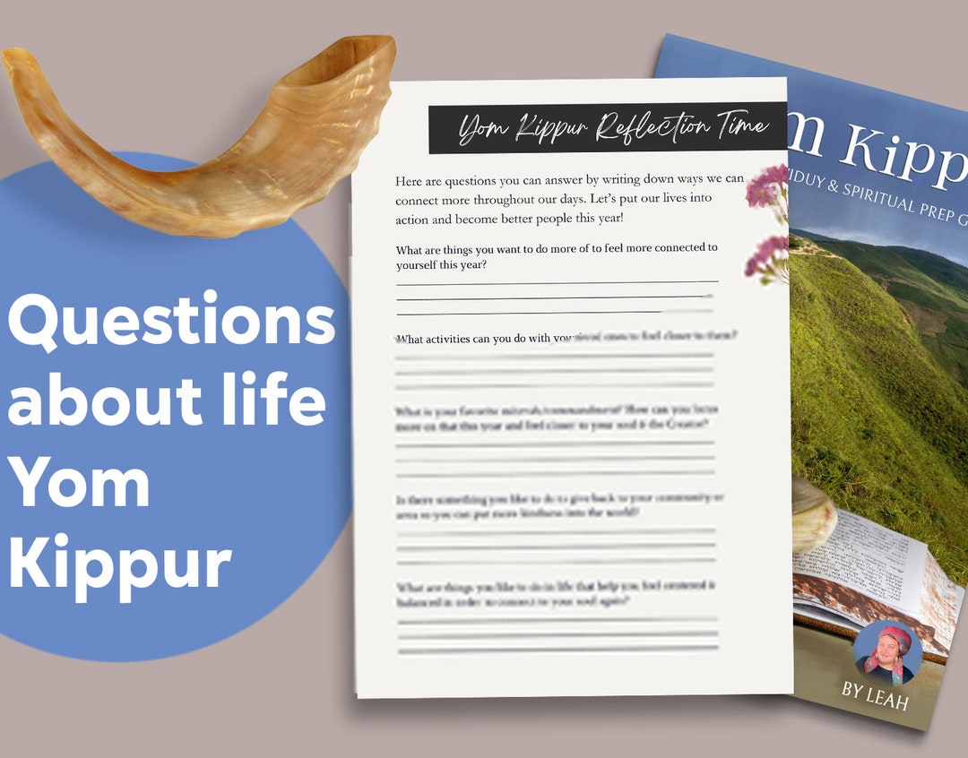Yom Kippur Questions, Personal Spiritual Prep Sheet, Ebook, Download ...