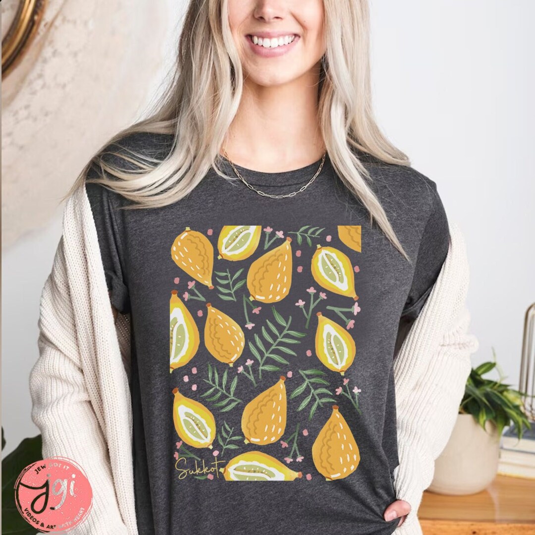 Etrog Sukkot Tshirt Fruits of Israel, Sukkah, Fruit, Feast of ...