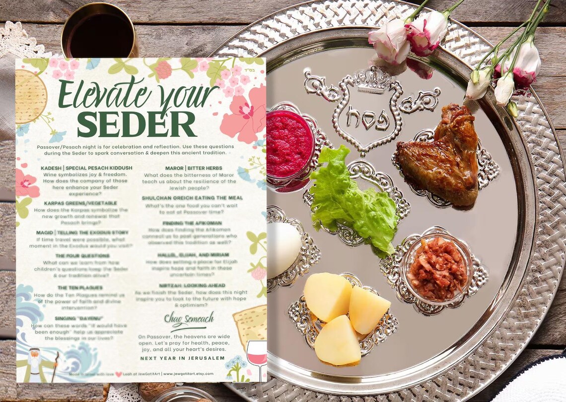 Interactive Passover Seder Question Printable Passover Table Game ...